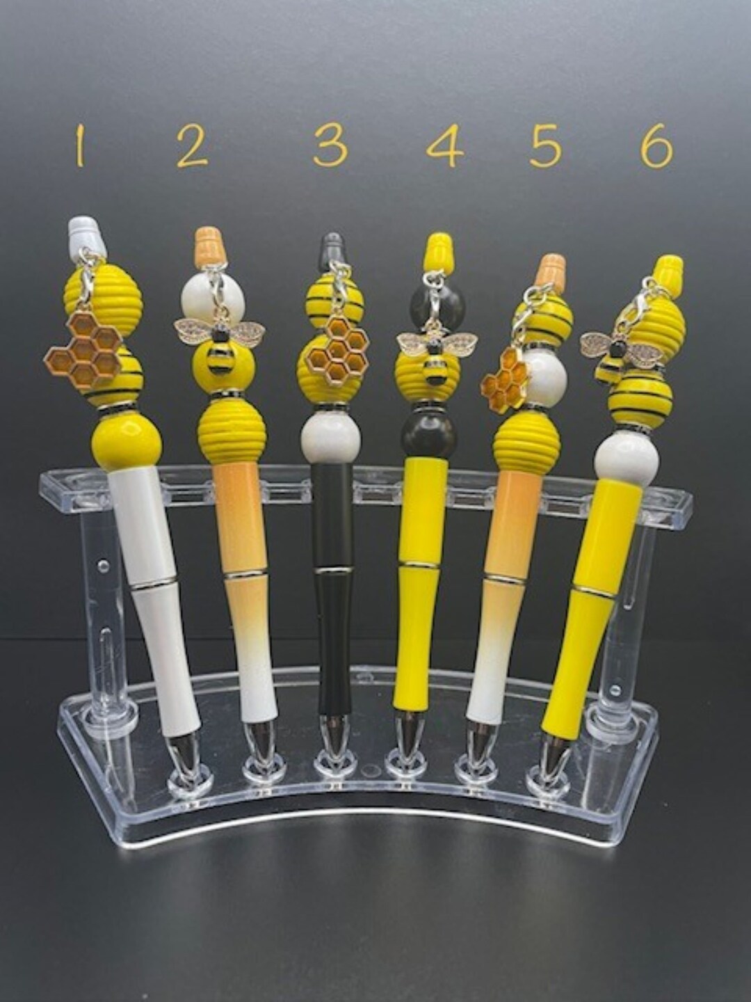 Beaded Pen, Bees, Beaded Bee Pen, Pen Set, Journal Pens, Fancy Pen, Pen ...