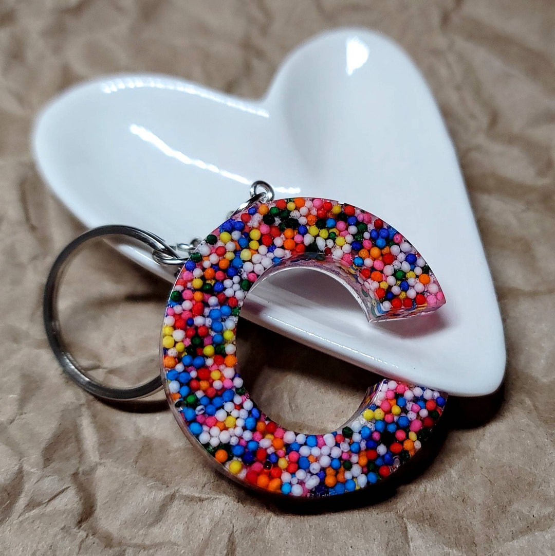 Resin Sprinkle Keychain - Etsy