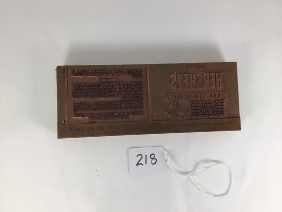 Vintage Hersheys Copper Printing Block for Milk Chocolate | Etsy