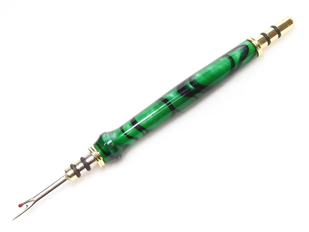 Seam Ripper and Stiletto (awl) Combo - Double Ended, Emerald Green ...