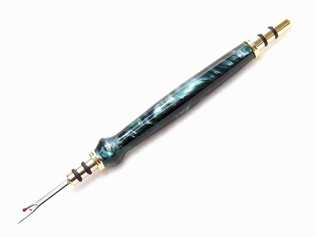 Seam Ripper and Stiletto awl Double Ended, Teal and Dark Teal Emerald ...
