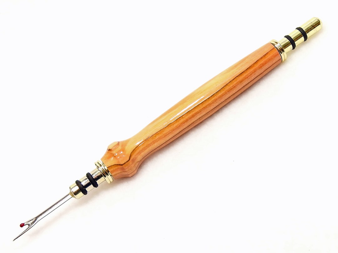 Handmade Double Seam Ripper W/ Sewing Stiletto, Bethlehem Olive Wood ...
