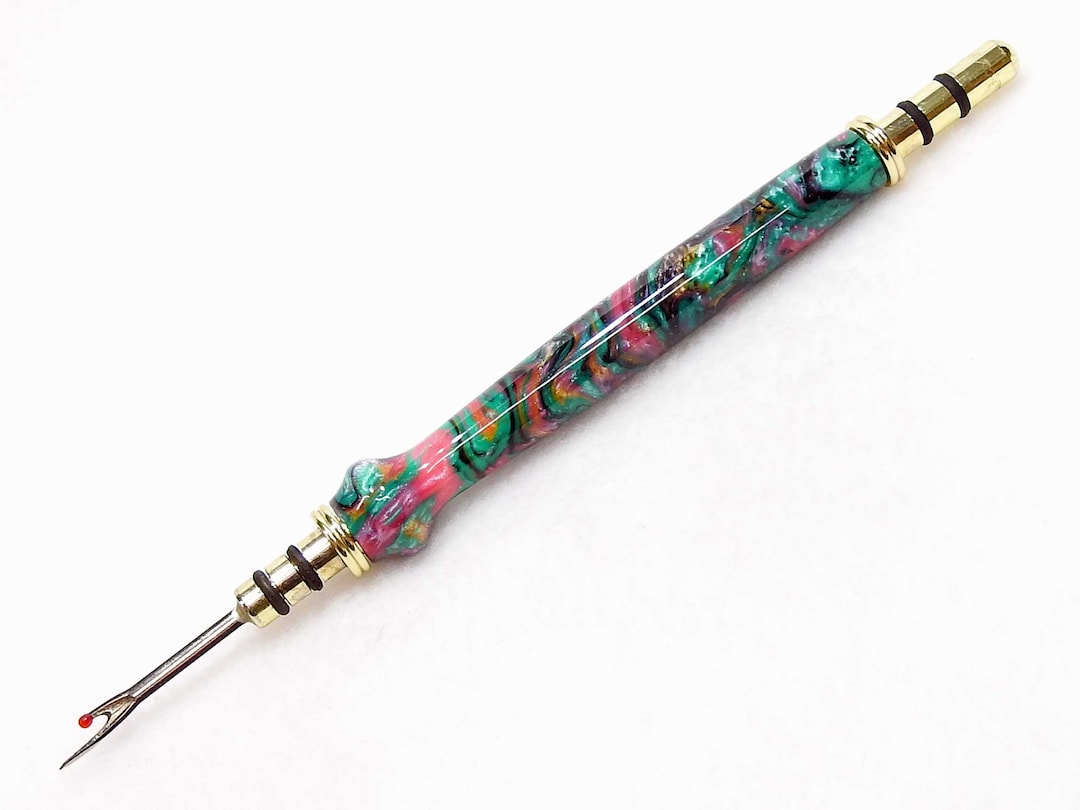 Seam Ripper and Stiletto awl Double Ended Pink Aqua - Etsy