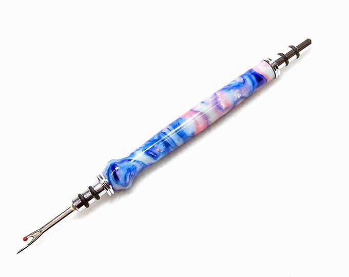 Handmade Double Ended Seam Ripper & Stiletto: Hydrangea Swirl Acrylic ...