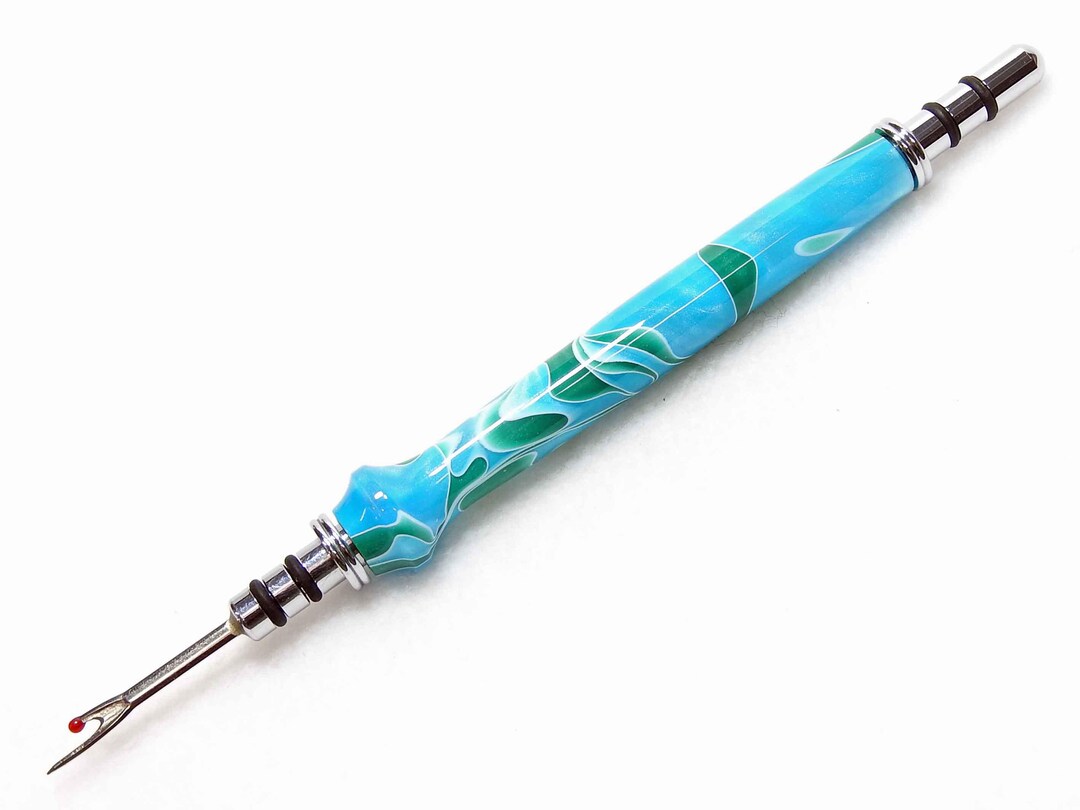 Handmade Seam Ripper and Stiletto (awl) Combo- Double Ended, Aqua Blue ...