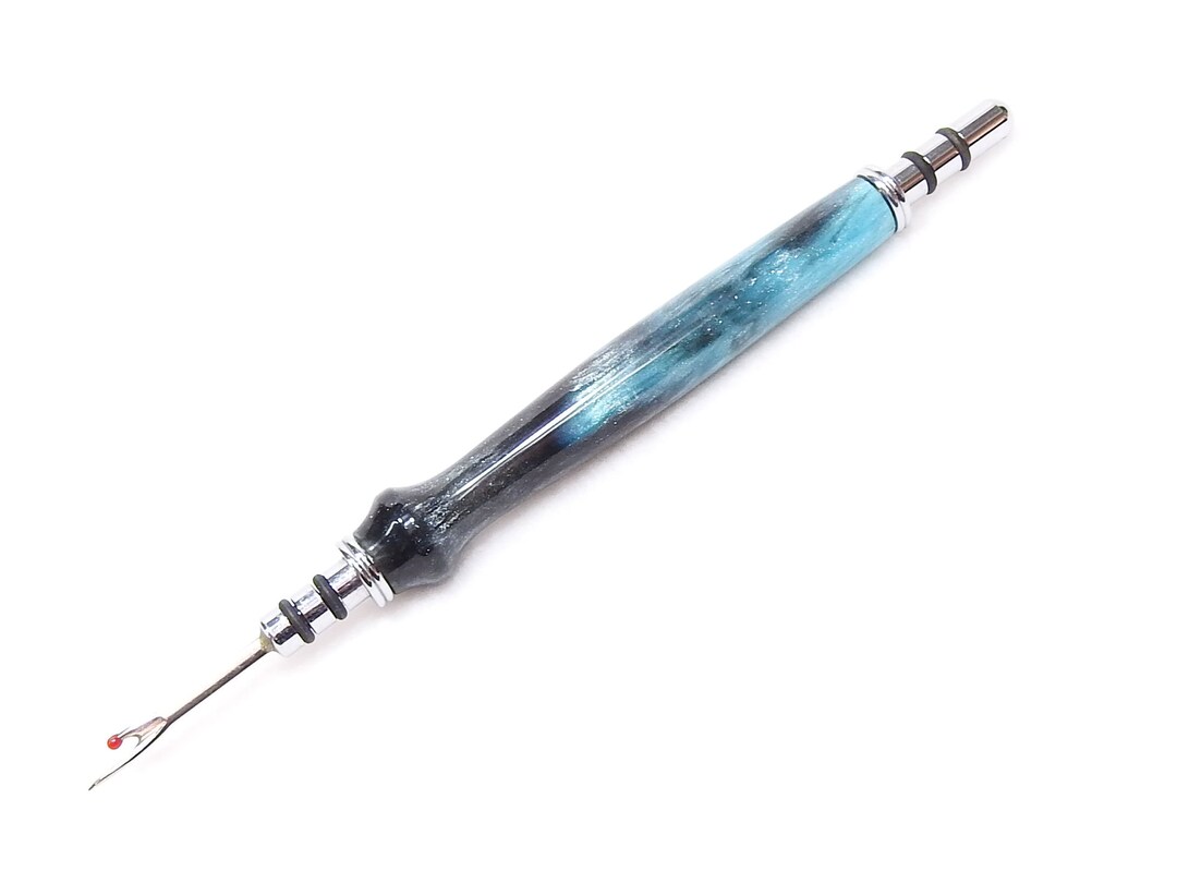 Seam Ripper and Stiletto awl Double Ended, Teal Emerald Green Glitter ...
