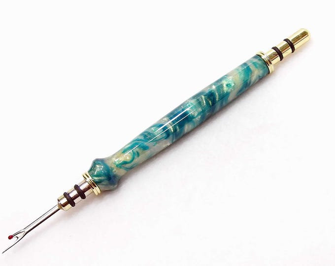 Seam Ripper and Stiletto (awl) Combo- Double Ended, Green Gold Emerald ...
