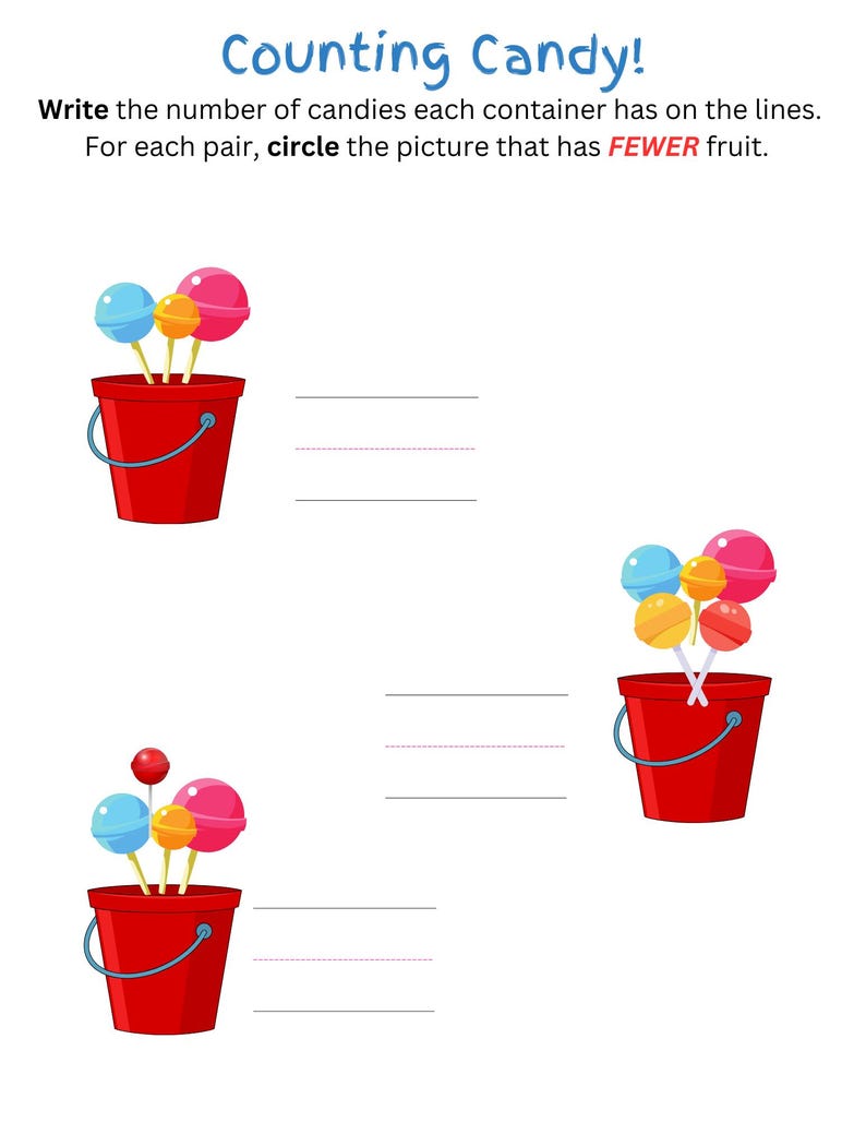 30 Printable Number and Letter Matching, Tracing, Counting, Pattern ...