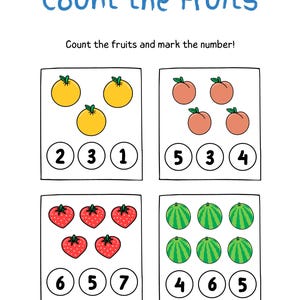 30 Printable Number and Letter Matching, Tracing, Counting, Pattern ...
