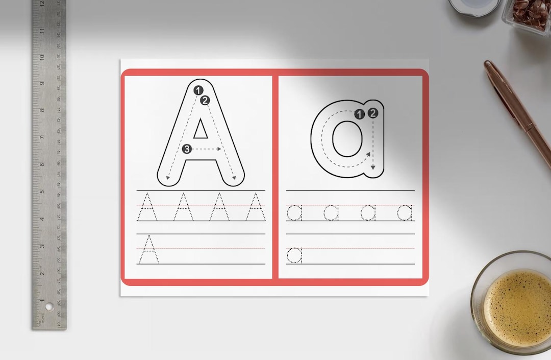 Alphabet Tracing/coloring Worksheets A-Z for 2-5 Year Old Kids - Etsy