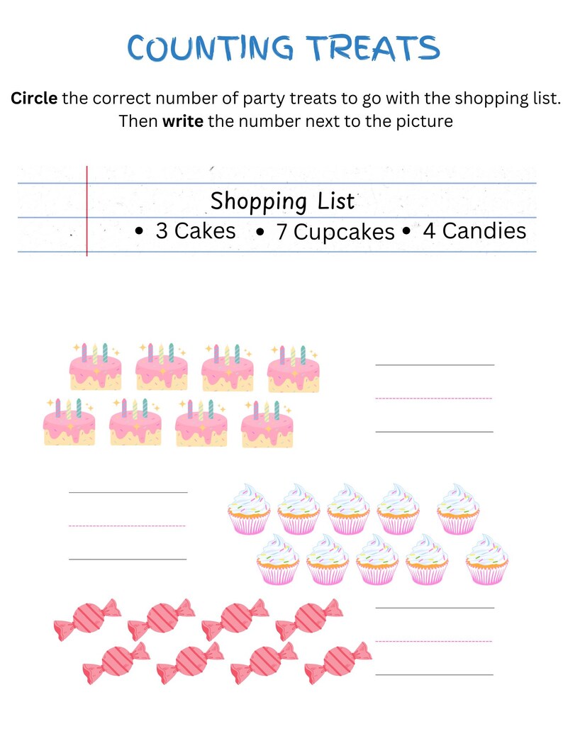 30 Printable Number and Letter Matching, Tracing, Counting, Pattern ...