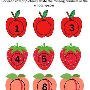 30 Printable Number and Letter Matching, Tracing, Counting, Pattern ...