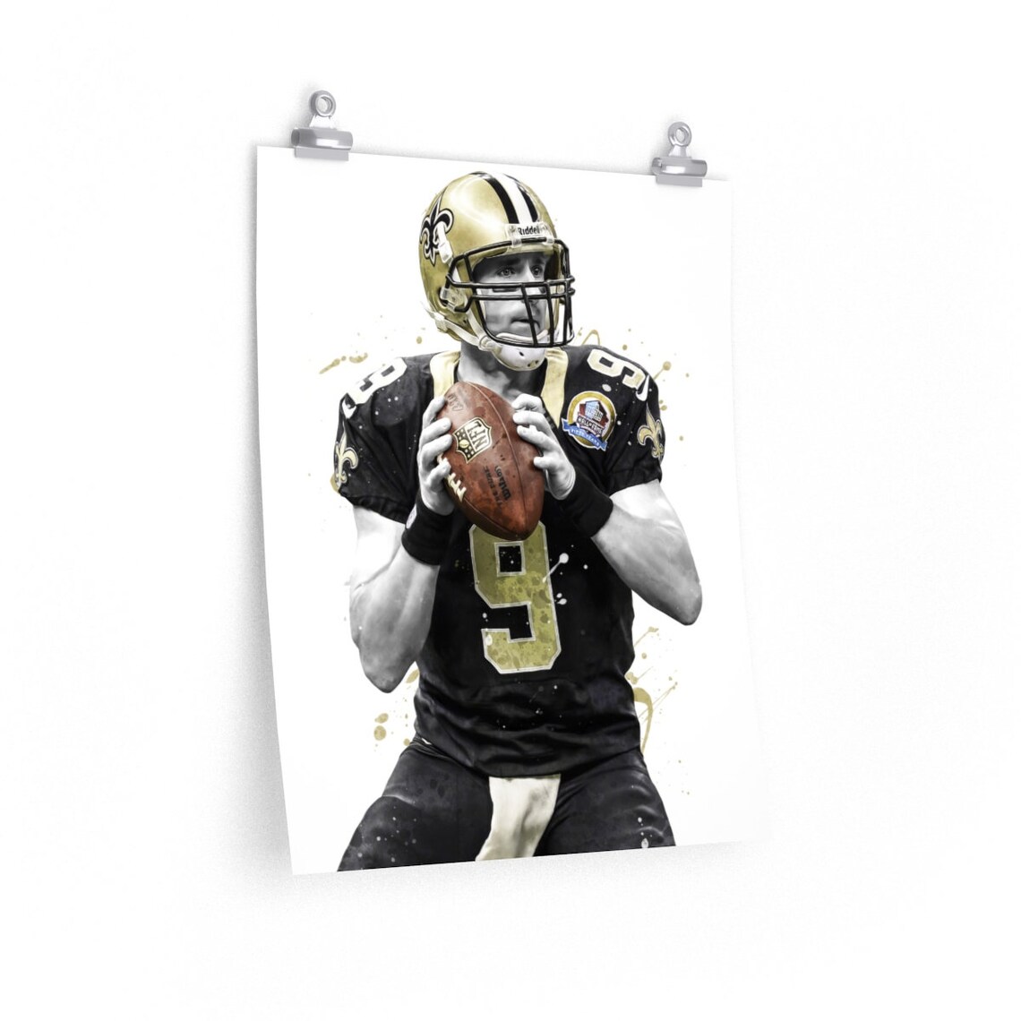 Drew Brees New Orleans Poster, Canvas, Football Print, Sports Wall Art ...