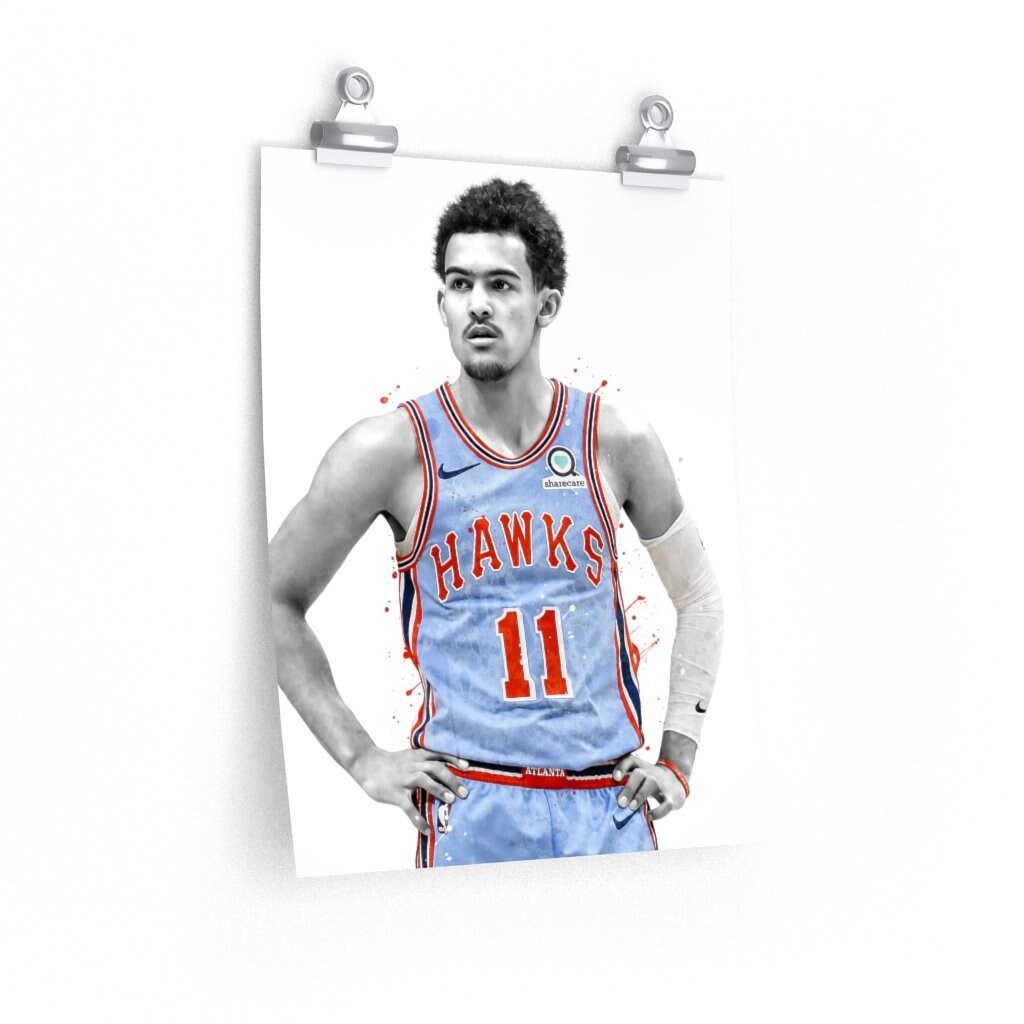 Trae Young Atlanta Poster Canvas Basketball Print Sports | Etsy