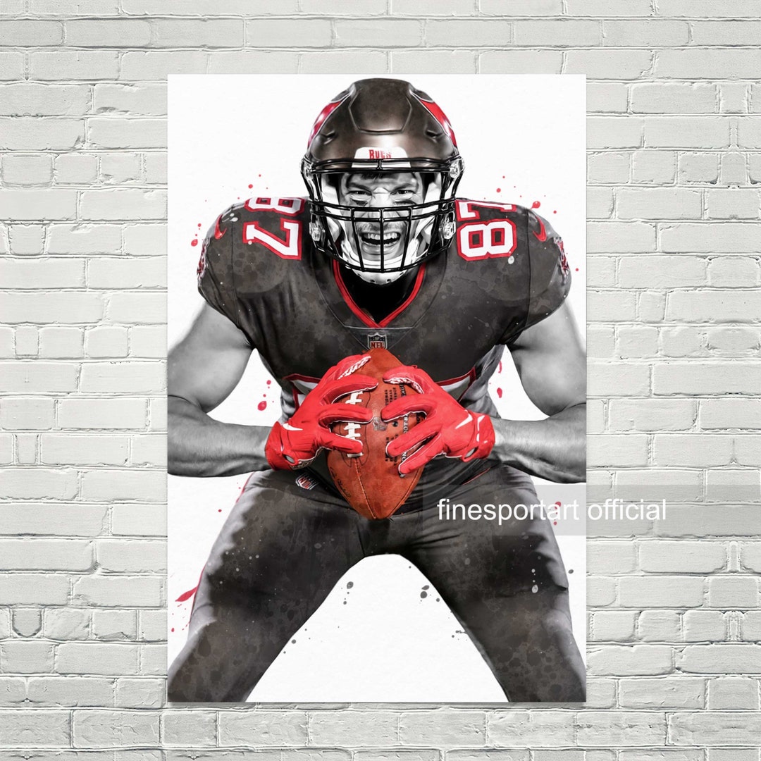 Rob Gronkowski Tampa Poster, Canvas, Football Print, Sports Wall Art ...