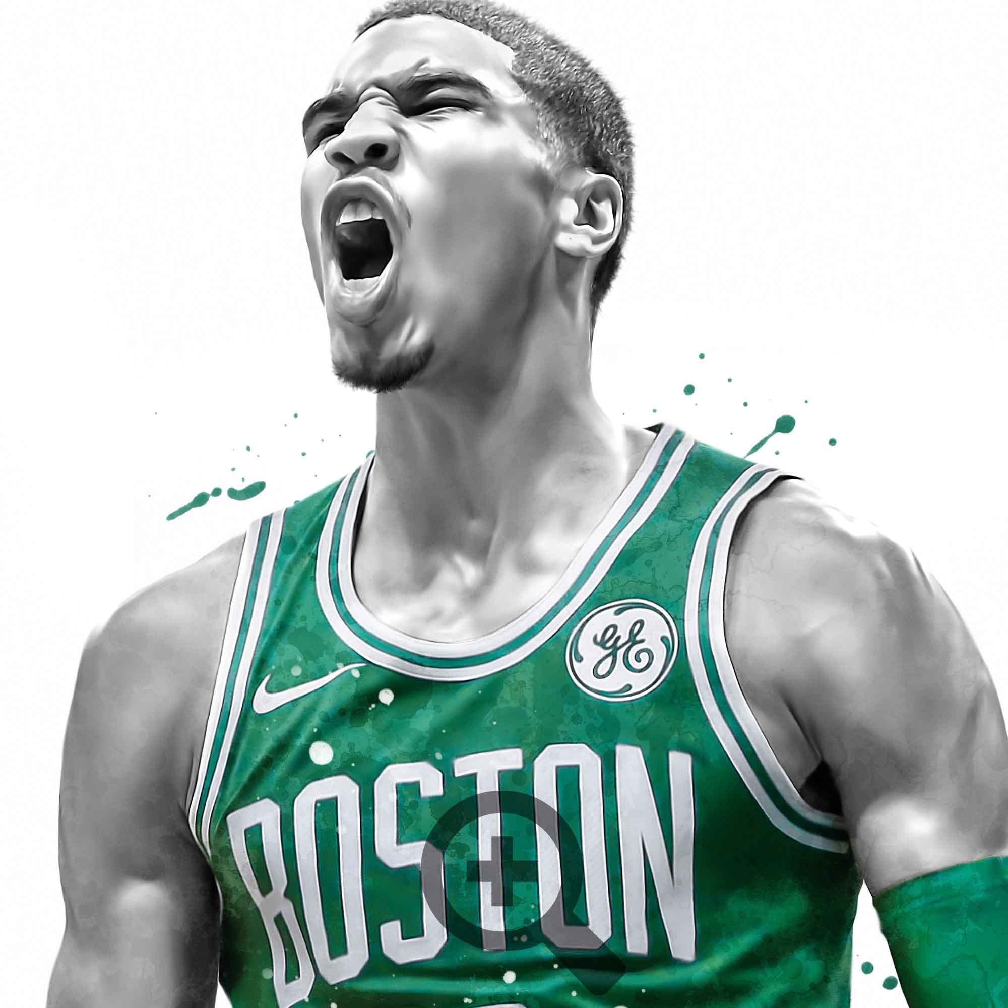 Jayson Tatum Boston v2 Poster Canvas Basketball Print - Etsy