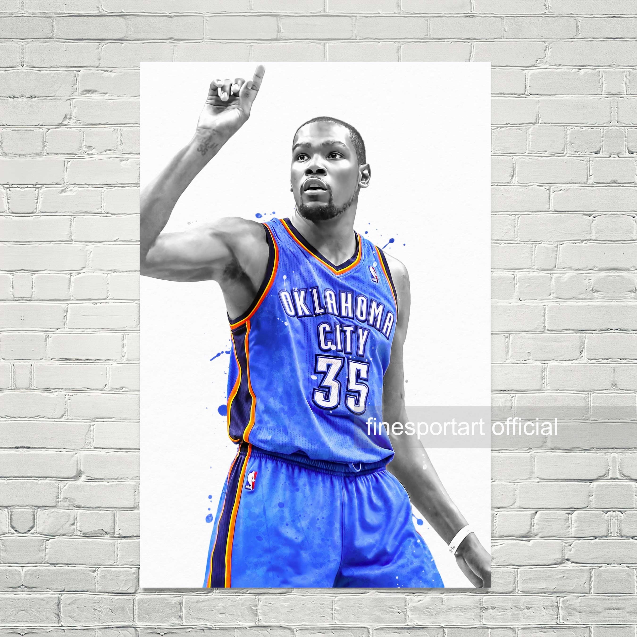 Kevin Durant Oklahoma City Poster Canvas Basketball Print - Etsy