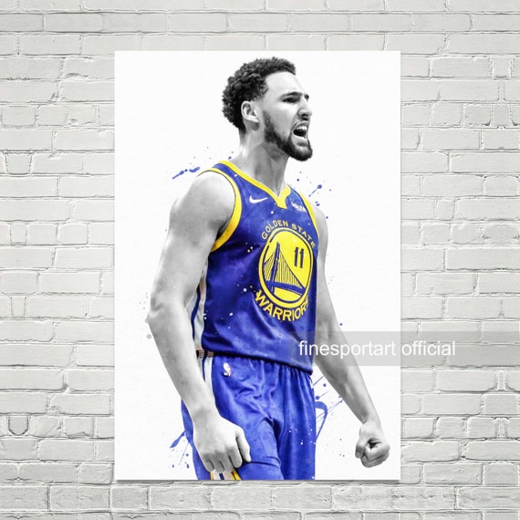 Klay Thompson Warriors Poster Canvas Basketball print | Etsy
