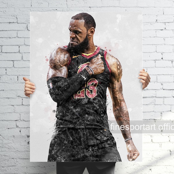Lebron James Canvas - Etsy