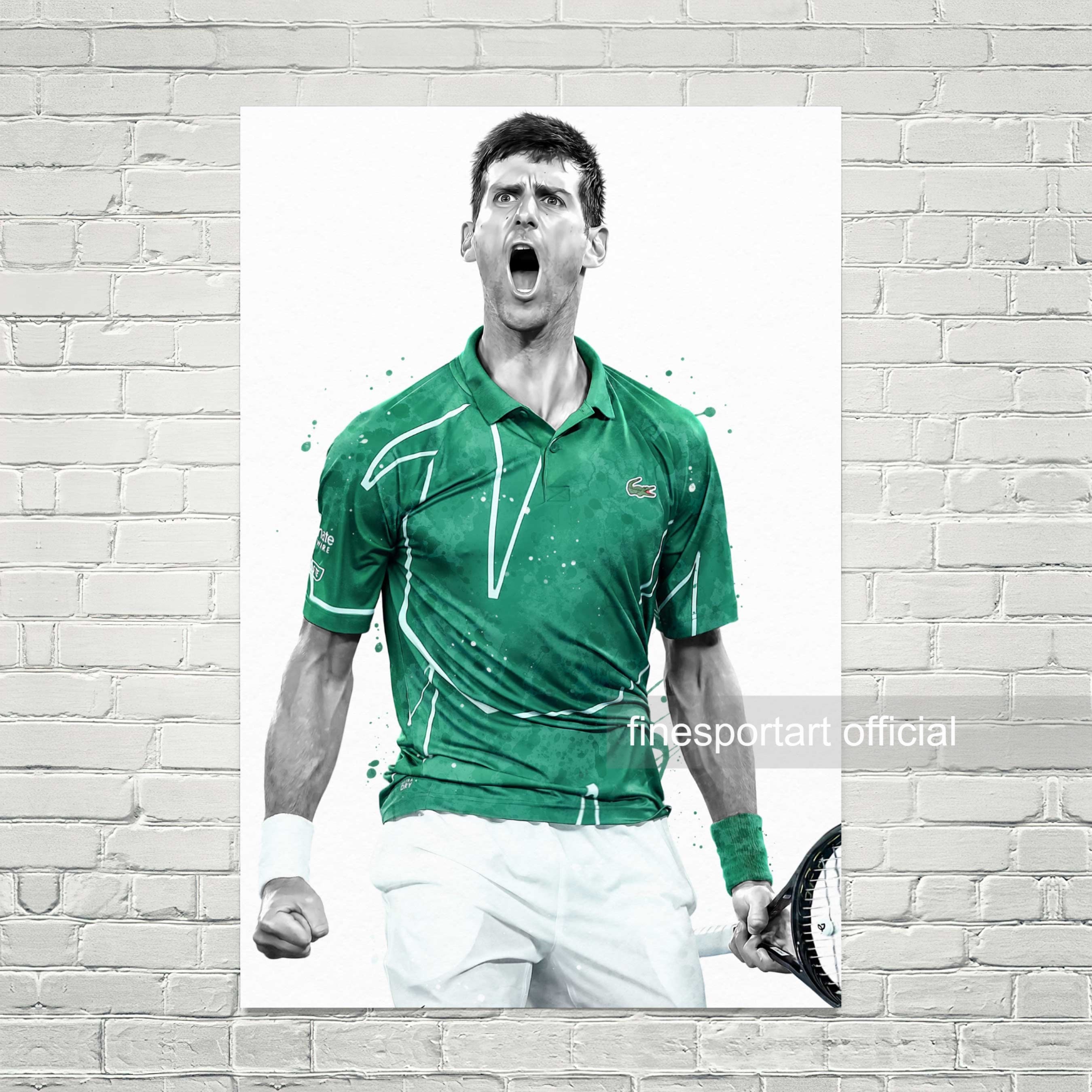 Novak Djokovic Poster Canvas Tennis Print Sports Wall Art - Etsy