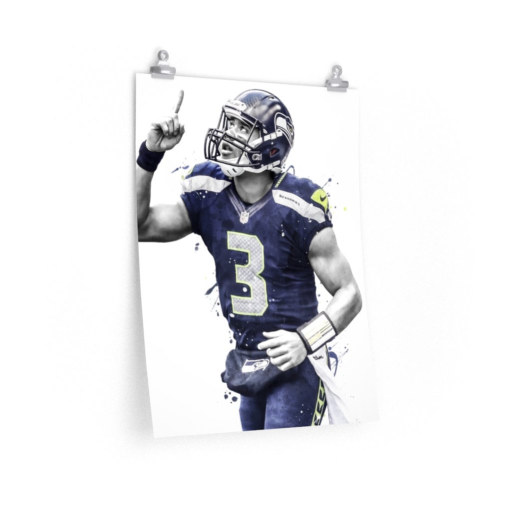 Russell Wilson Seattle Poster Canvas Football Print Sports - Etsy