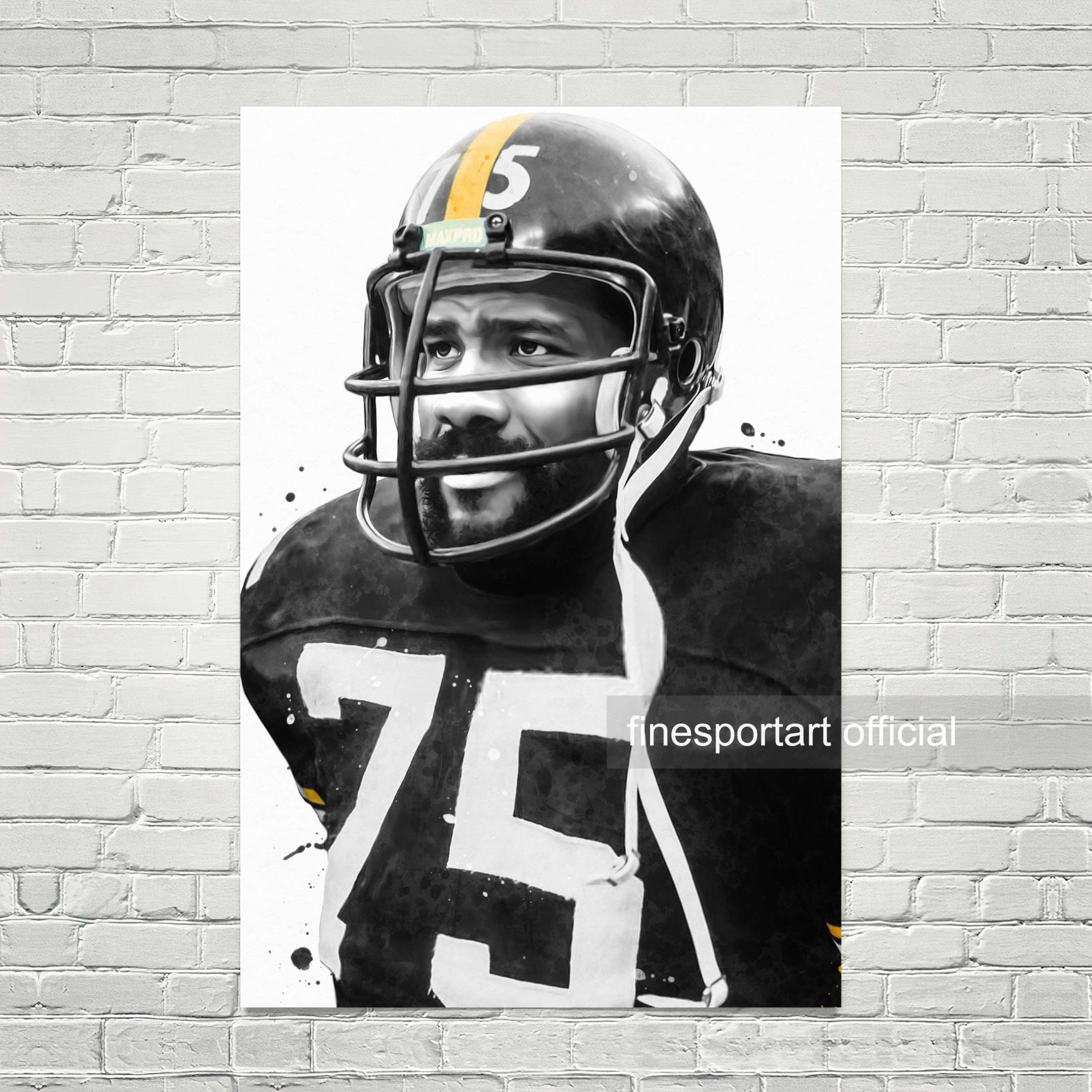 Mean Joe Greene Pittsburgh Poster Canvas Football print | Etsy