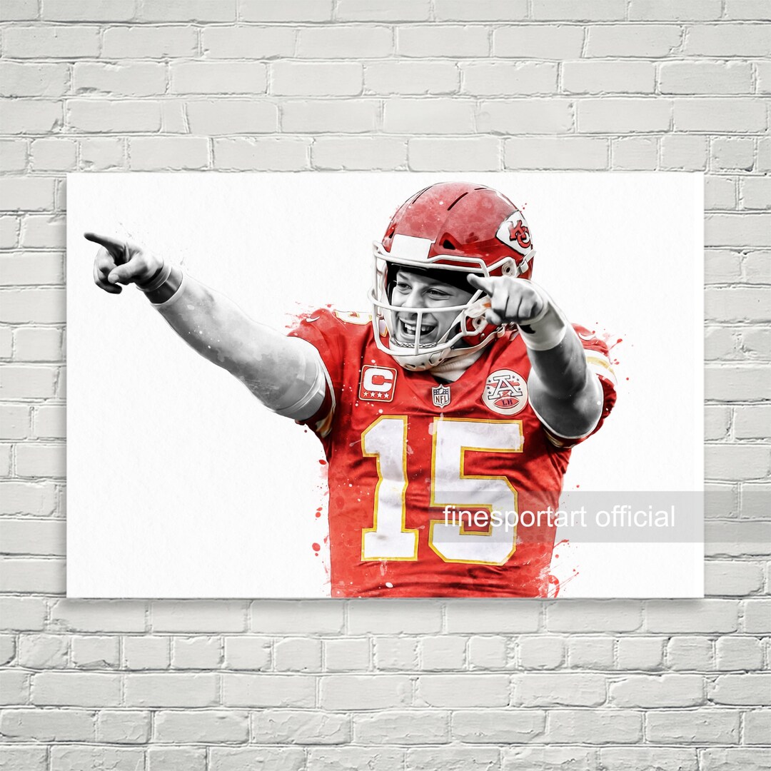 Patrick Kansas (v2) Poster, Canvas, Football Print, Sports Wall Art ...