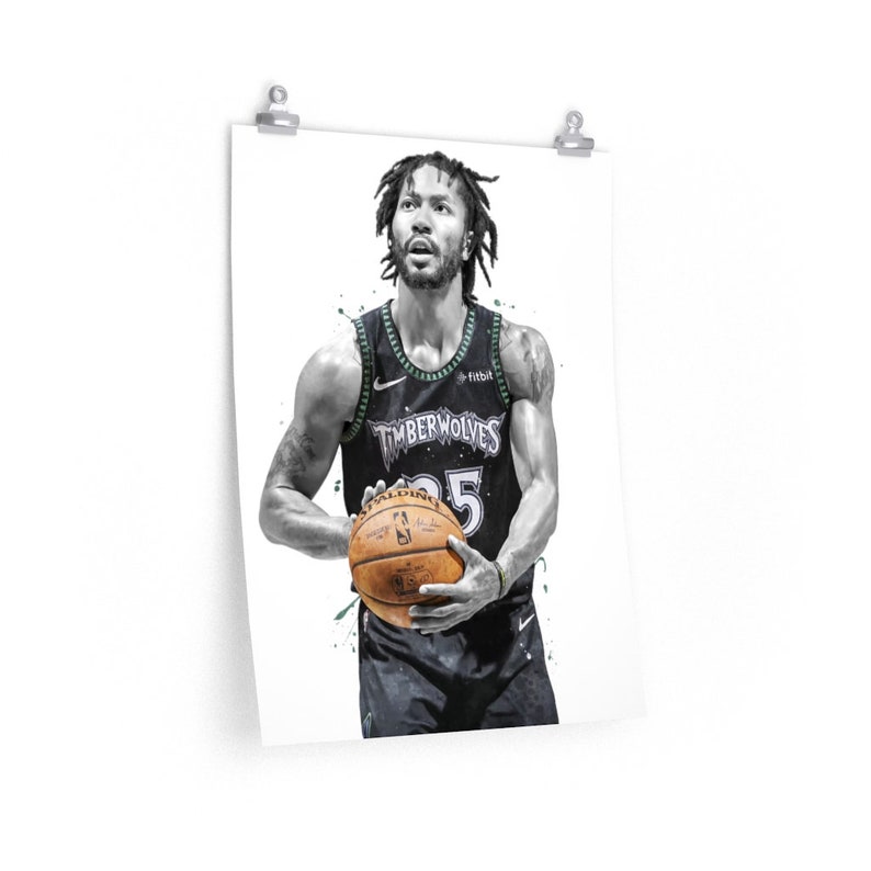 Derrick Rose Minnesota Poster Canvas Basketball Print - Etsy
