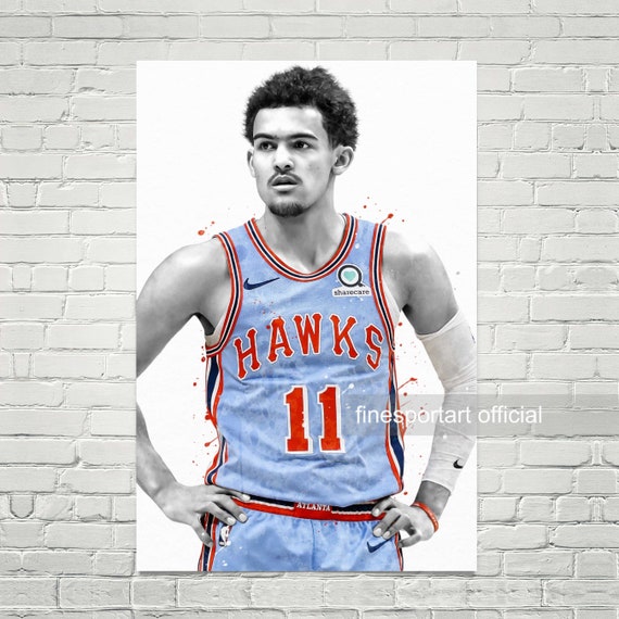 Trae Young Atlanta Poster Canvas Basketball Print Sports | Etsy