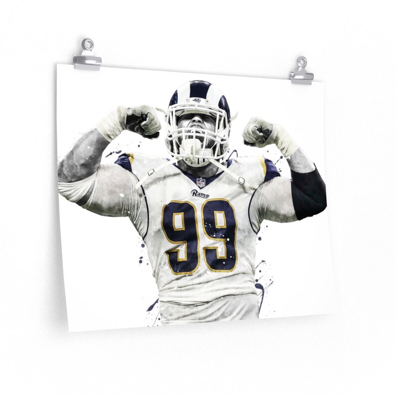 Aaron Donald Los Angeles Poster Canvas Football Print - Etsy