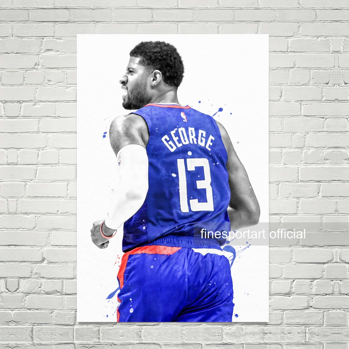 Paul George Los Angeles Poster Canvas Basketball Print | Etsy