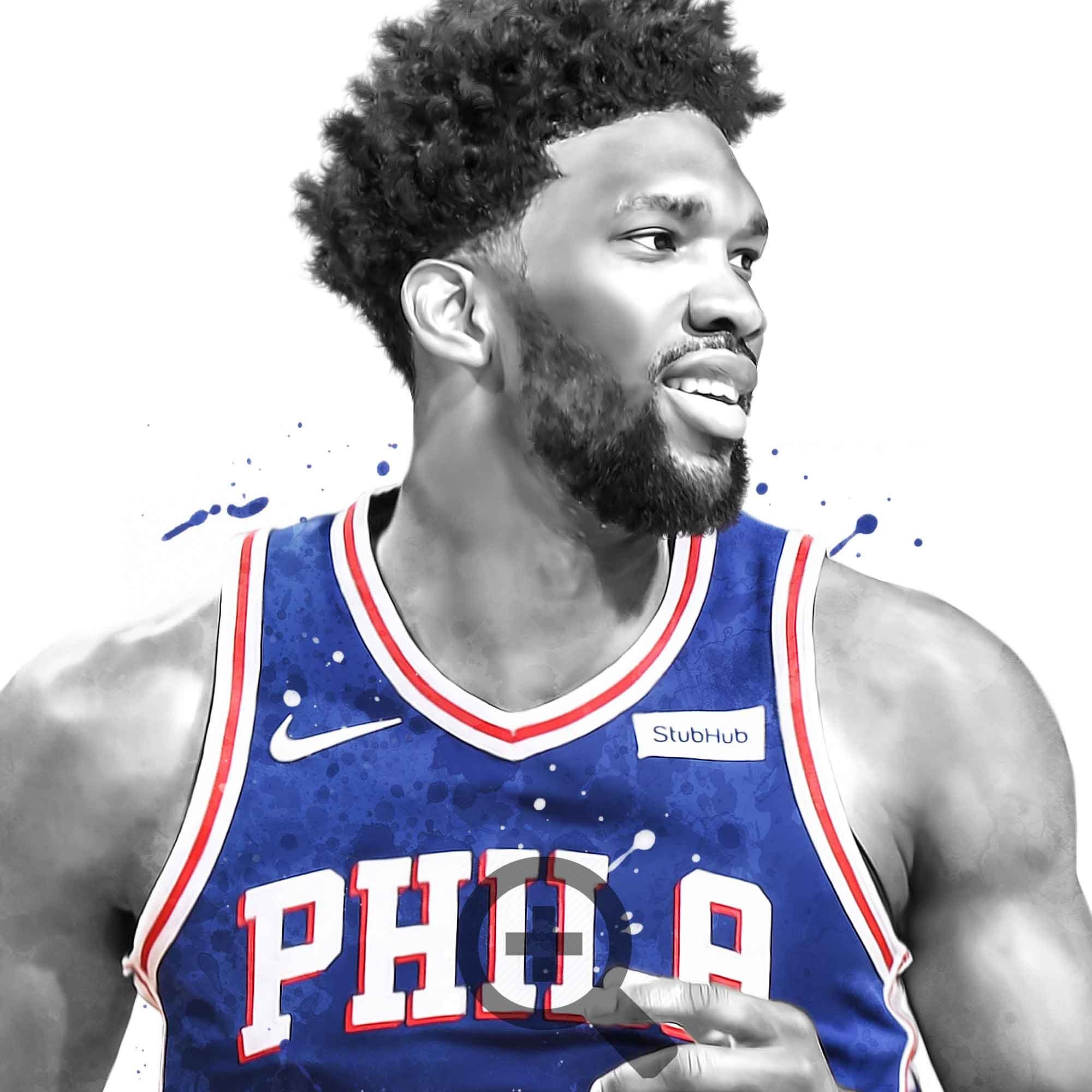 Joel Embiid Philadelphia Poster Canvas Basketball Print - Etsy