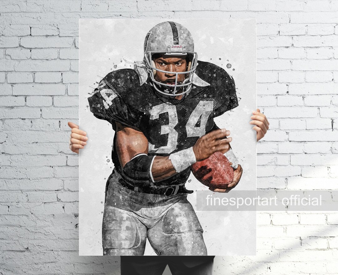 Bo Jackson Poster, Canvas, Football Print, Sports Wall Art, Man Cave ...