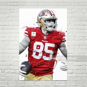 George Kittle San Francisco Poster, Canvas, Football Print, Sports Wall ...