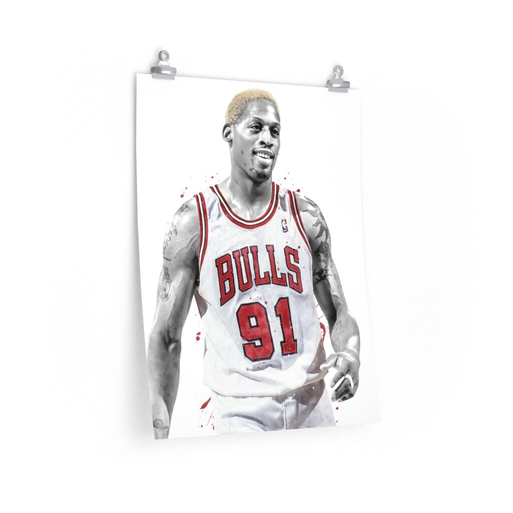 Dennis Rodman Chicago Poster Canvas Basketball print Sports | Etsy