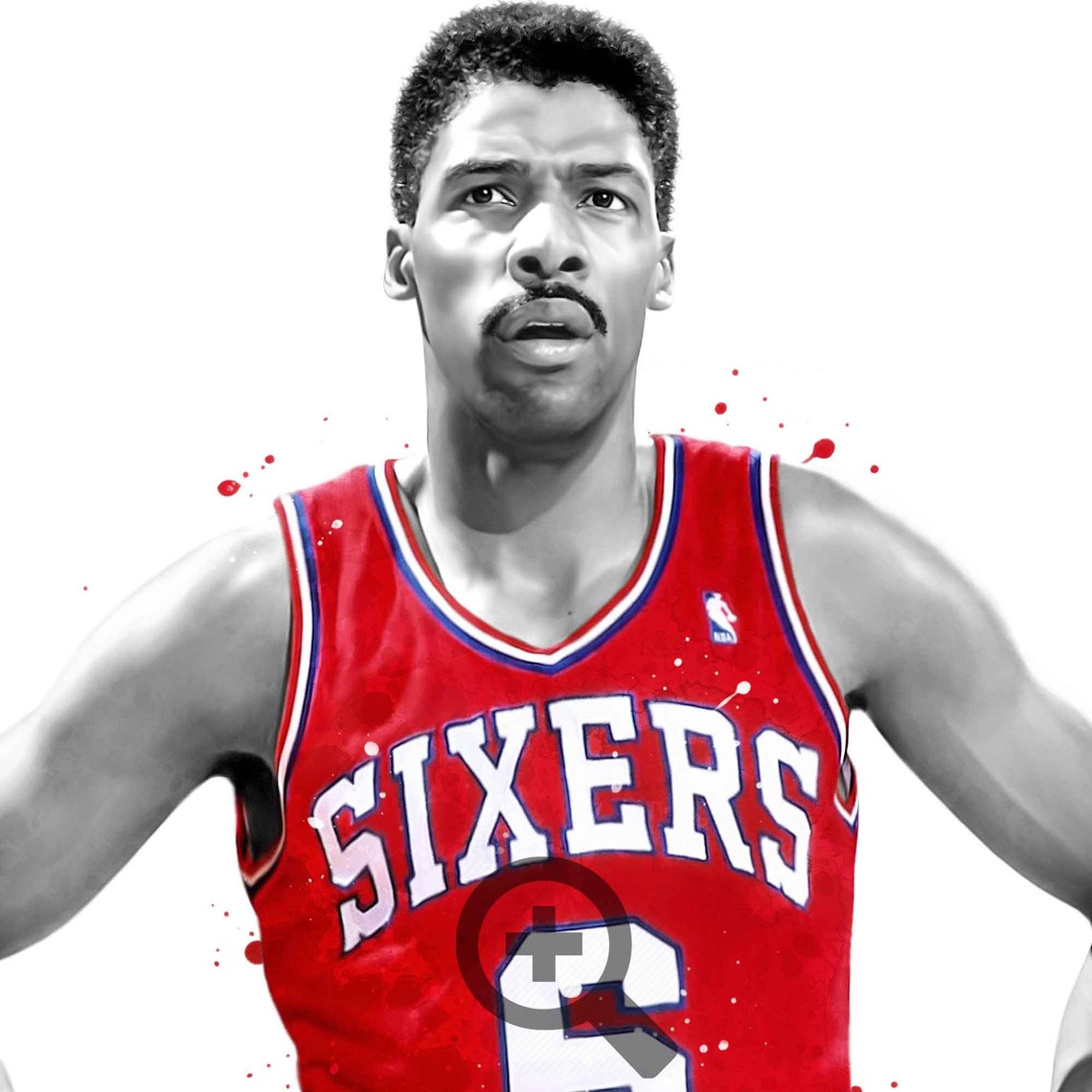 Julius Erving Philadelphia Poster Canvas Basketball Print - Etsy