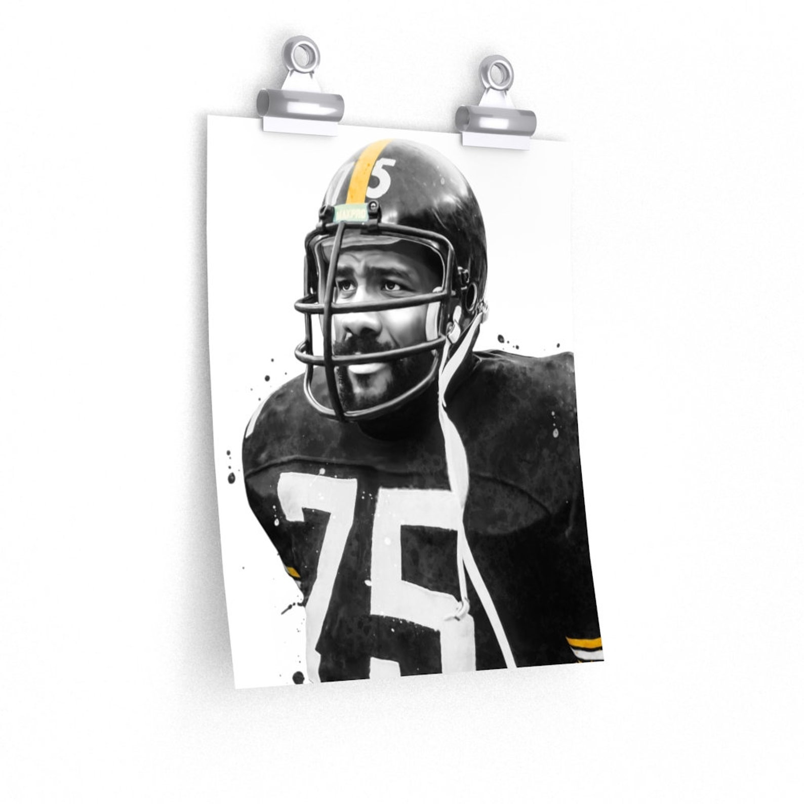 Mean Joe Greene Pittsburgh Poster Canvas Football print | Etsy