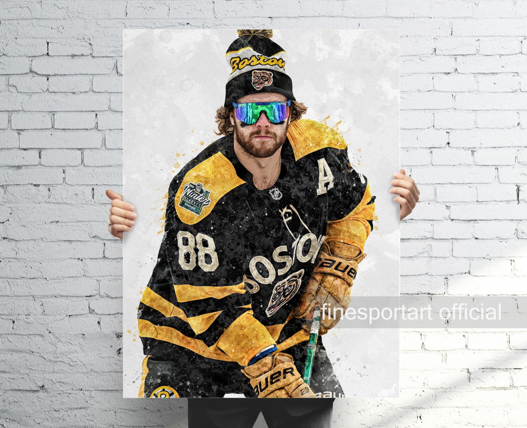 David Pastrnak Boston, Canvas, Hockey Print, Sports Wall Art, Man Cave ...
