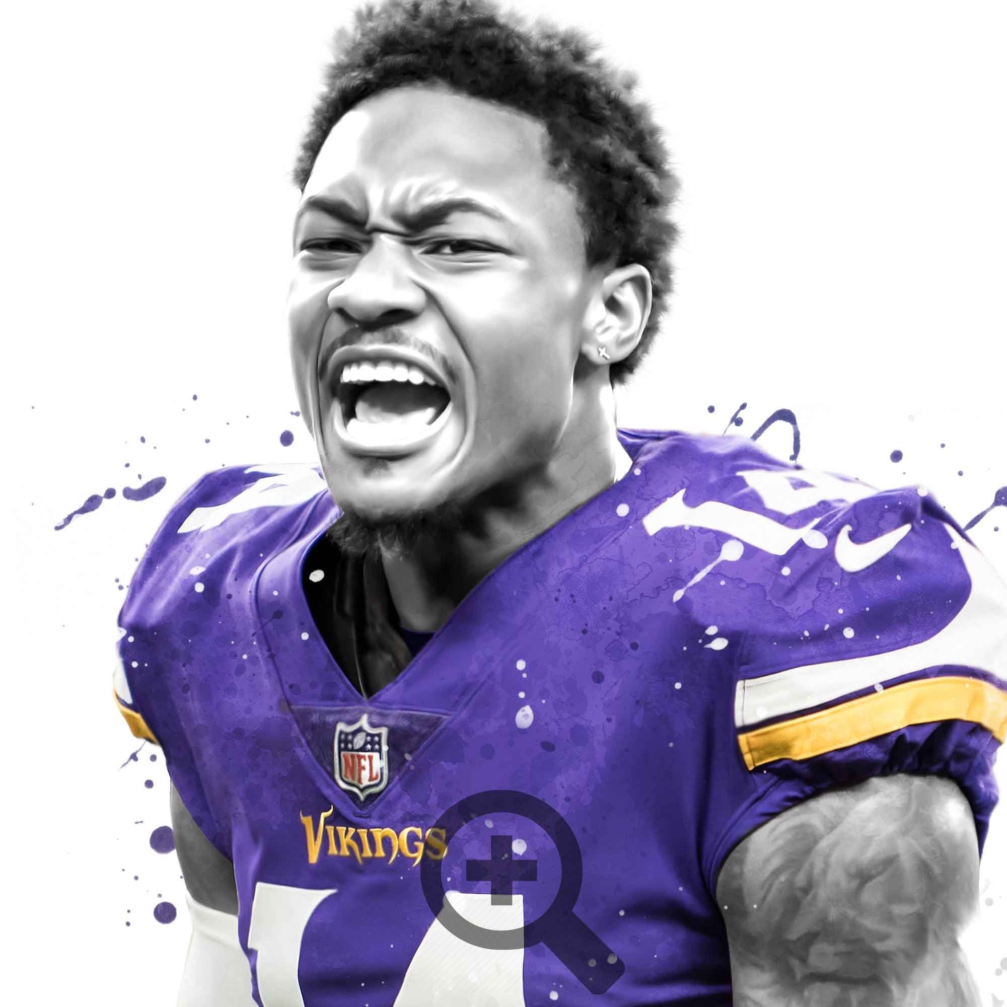 Stefon Diggs Minnesota Poster Canvas Football print Sports | Etsy