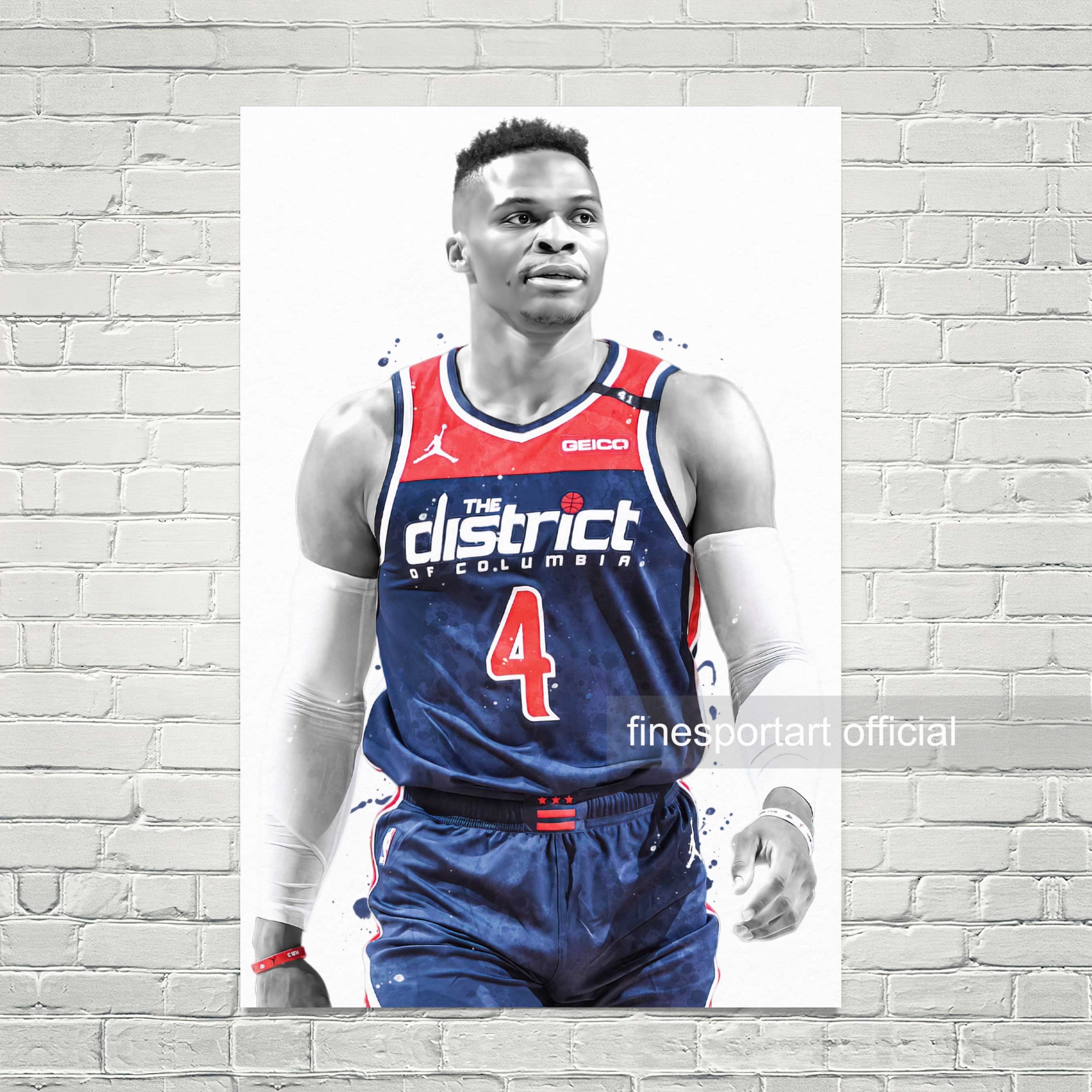 Russell Westbrook Washington Poster Canvas Basketball Print - Etsy