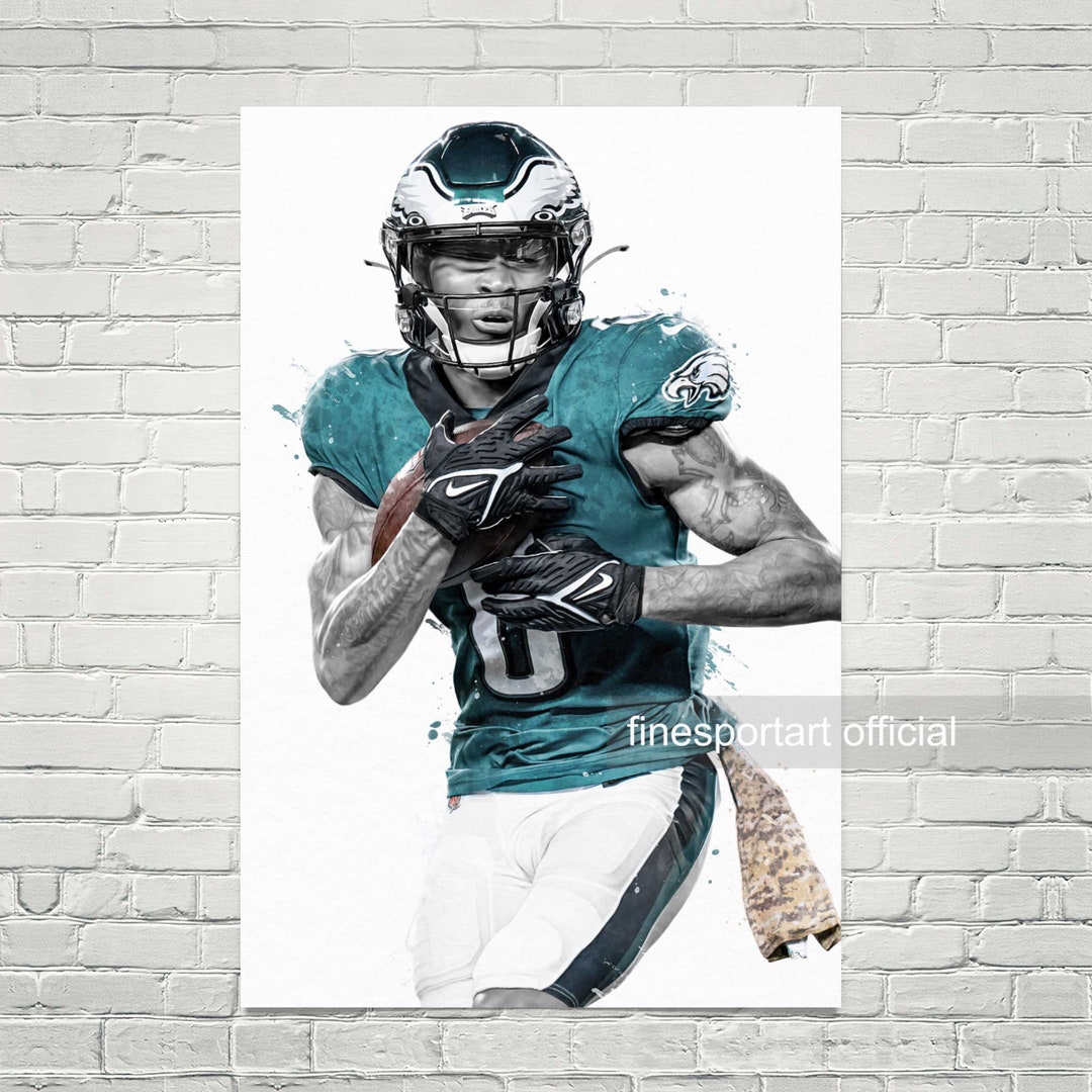Devonta Smith Philadelphia Poster, Canvas, Football Print, Sports Wall ...