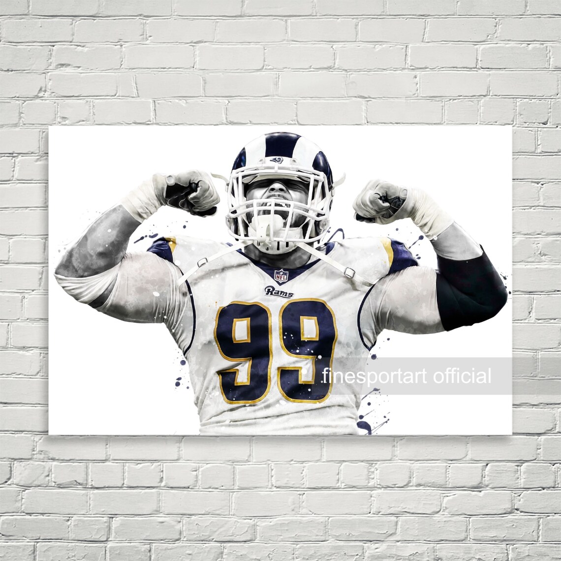 Aaron Donald Los Angeles Poster Canvas Football Print - Etsy