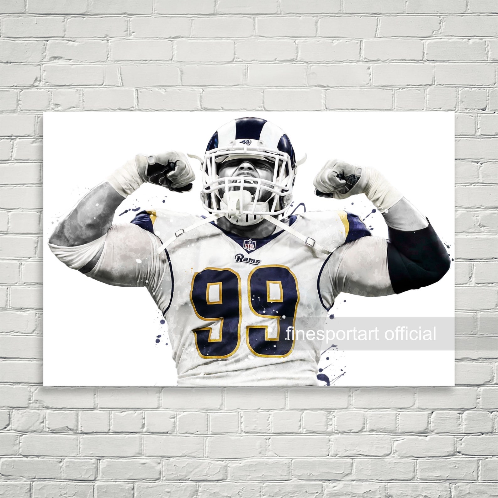 Aaron Donald Los Angeles Poster Canvas Football Print | Etsy