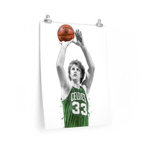 Larry Bird Boston Poster, Canvas, Basketball Print, Sports Wall Art ...