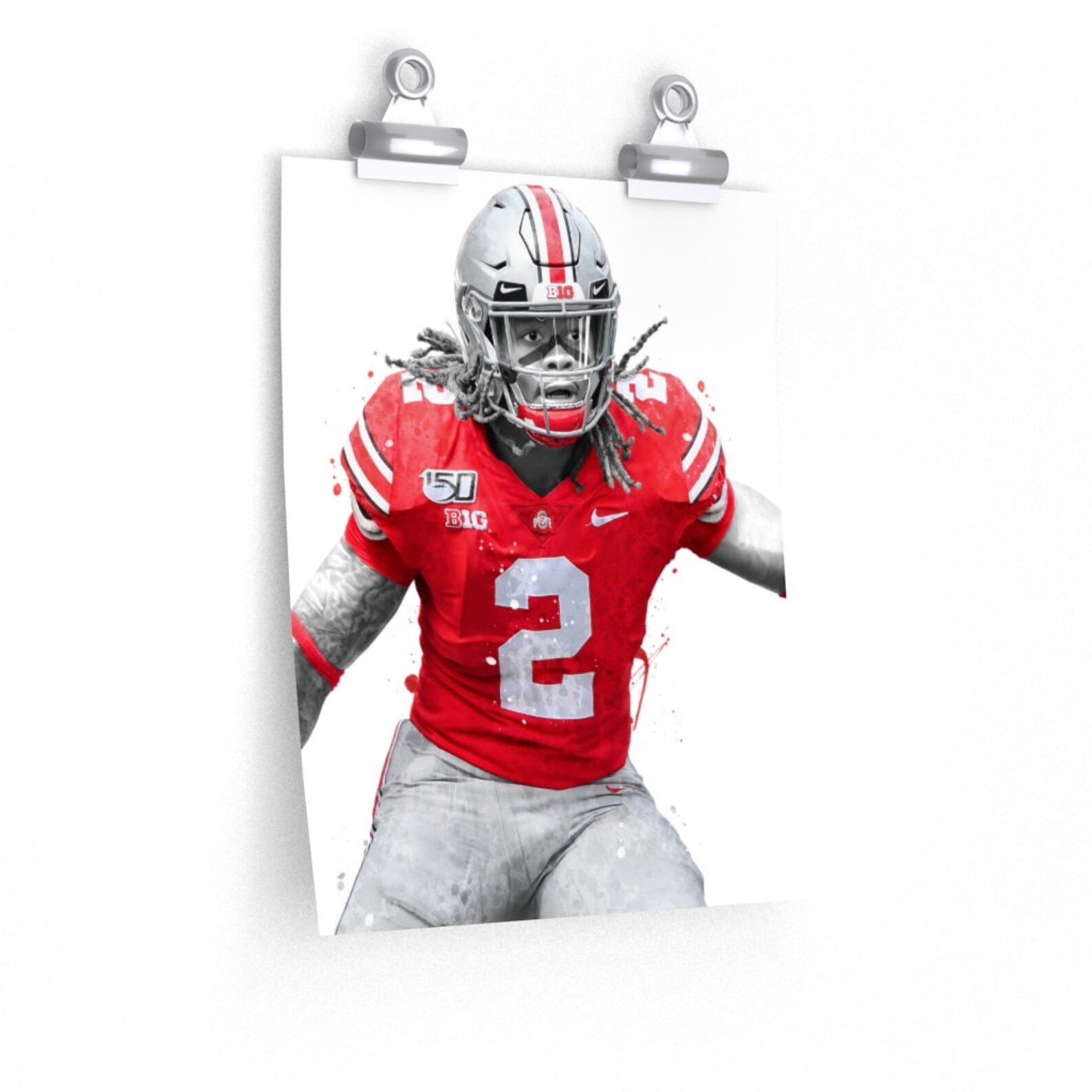 Chase Young Ohio State Poster Canvas Football Print Sports - Etsy