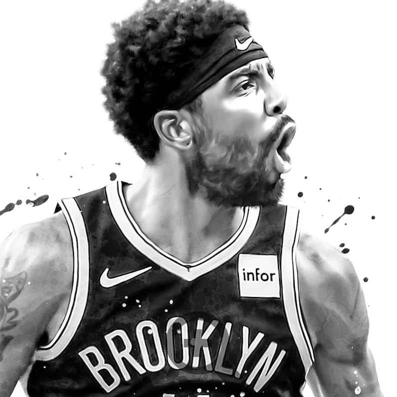 Kyrie Irving Brooklyn Poster Canvas Basketball Print Sports - Etsy