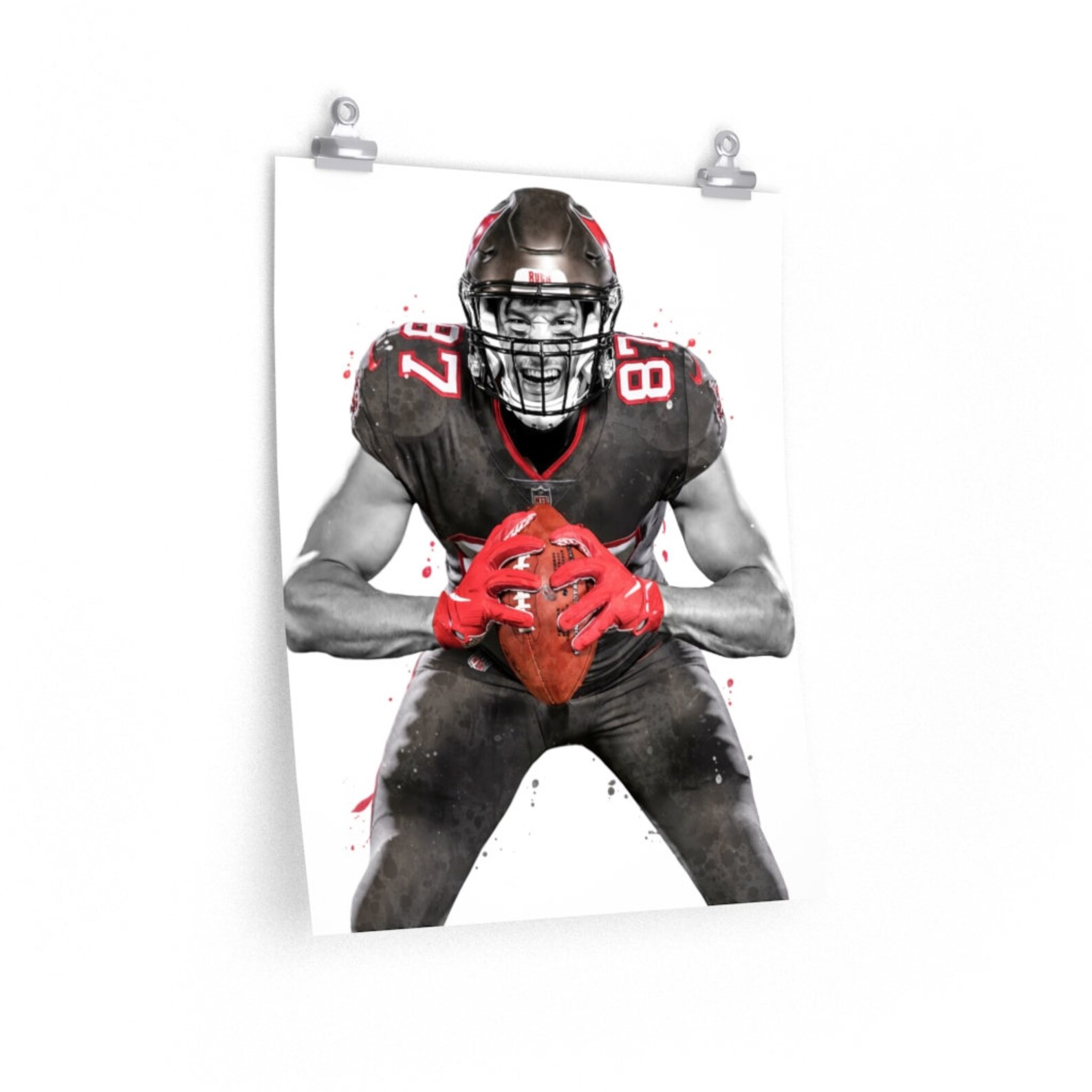 Rob Gronkowski Tampa Poster Canvas Football Print Sports - Etsy