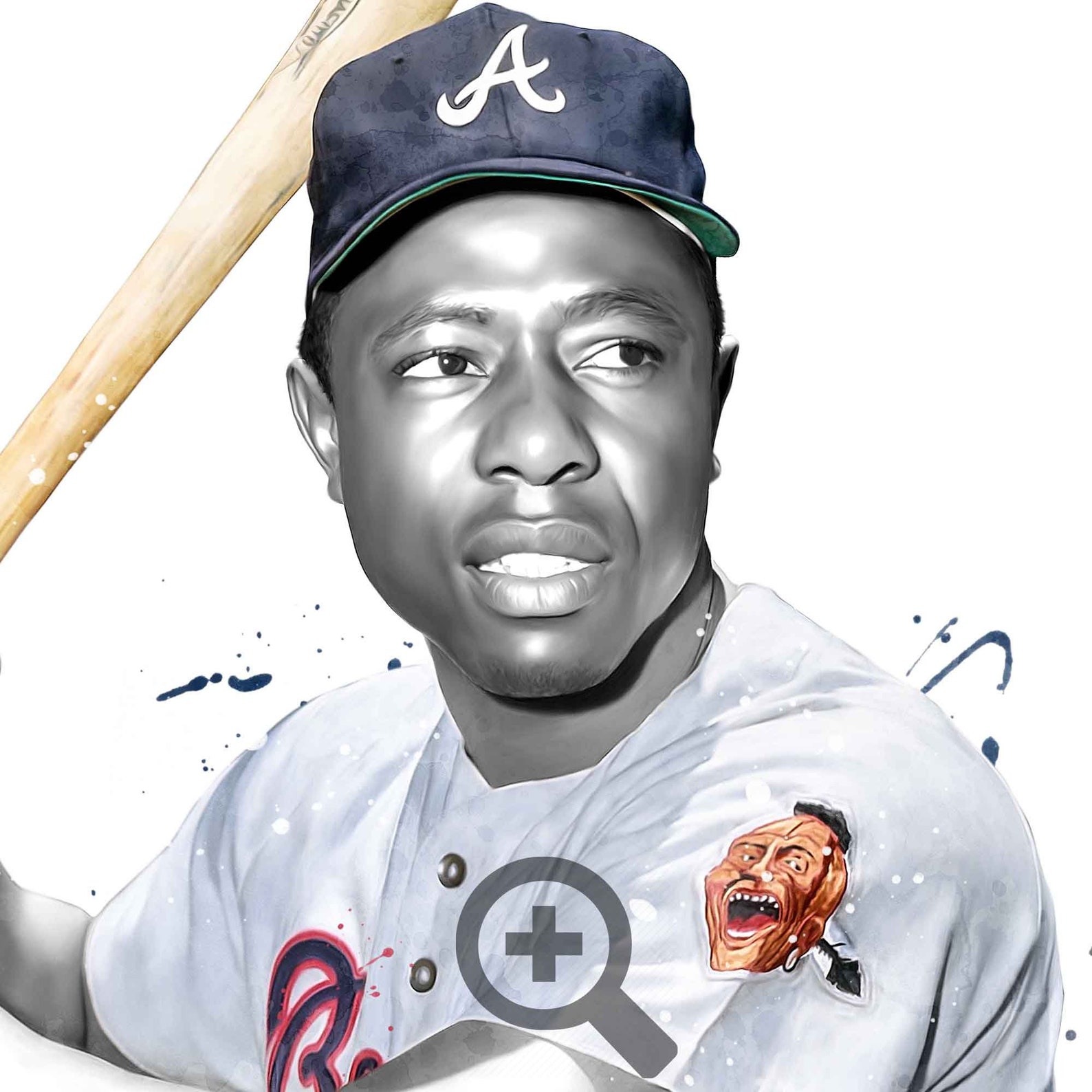 Hank Aaron Atlanta Poster Canvas Baseball Print Sports Wall - Etsy