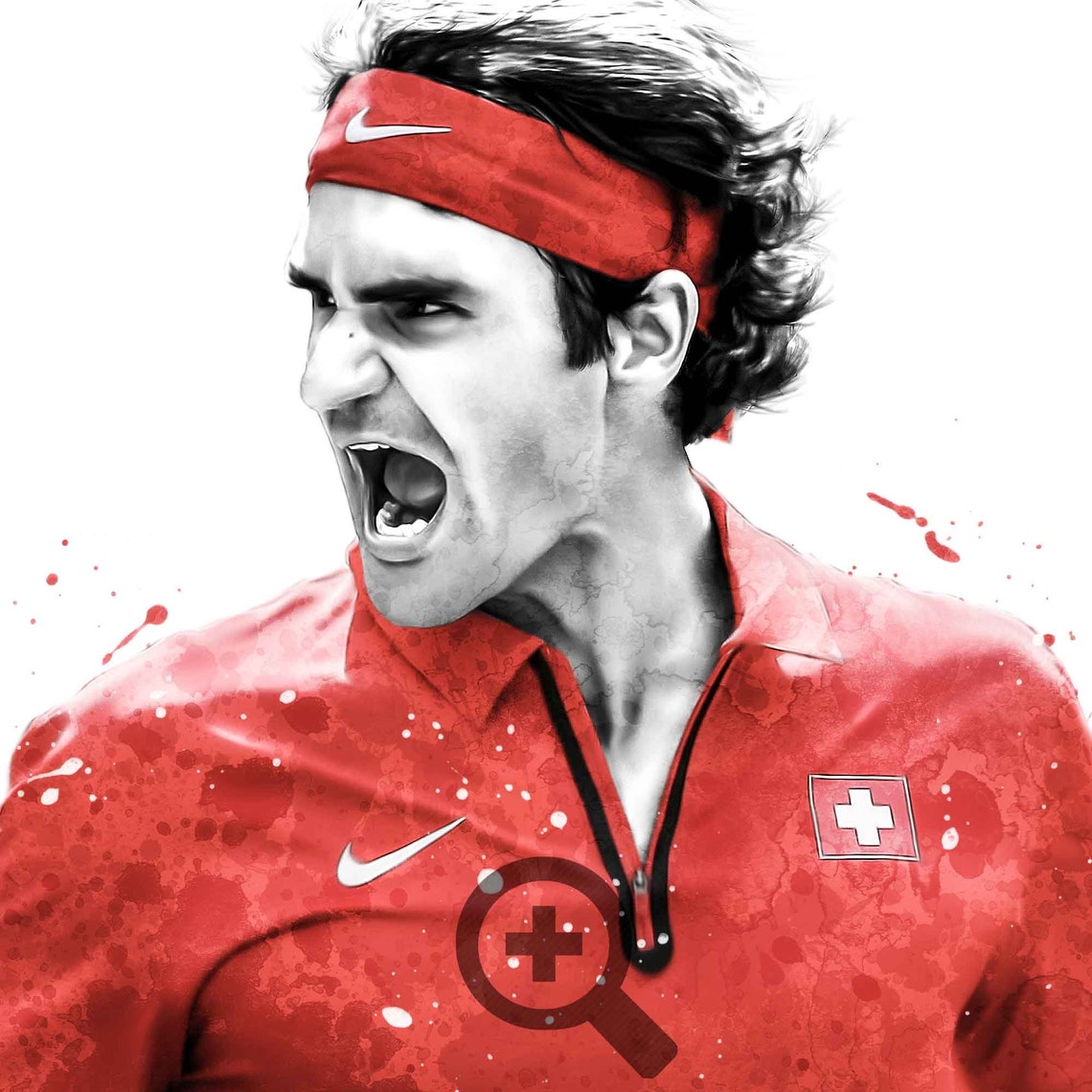 Roger Federer Poster Canvas Tennis print Sports wall art | Etsy