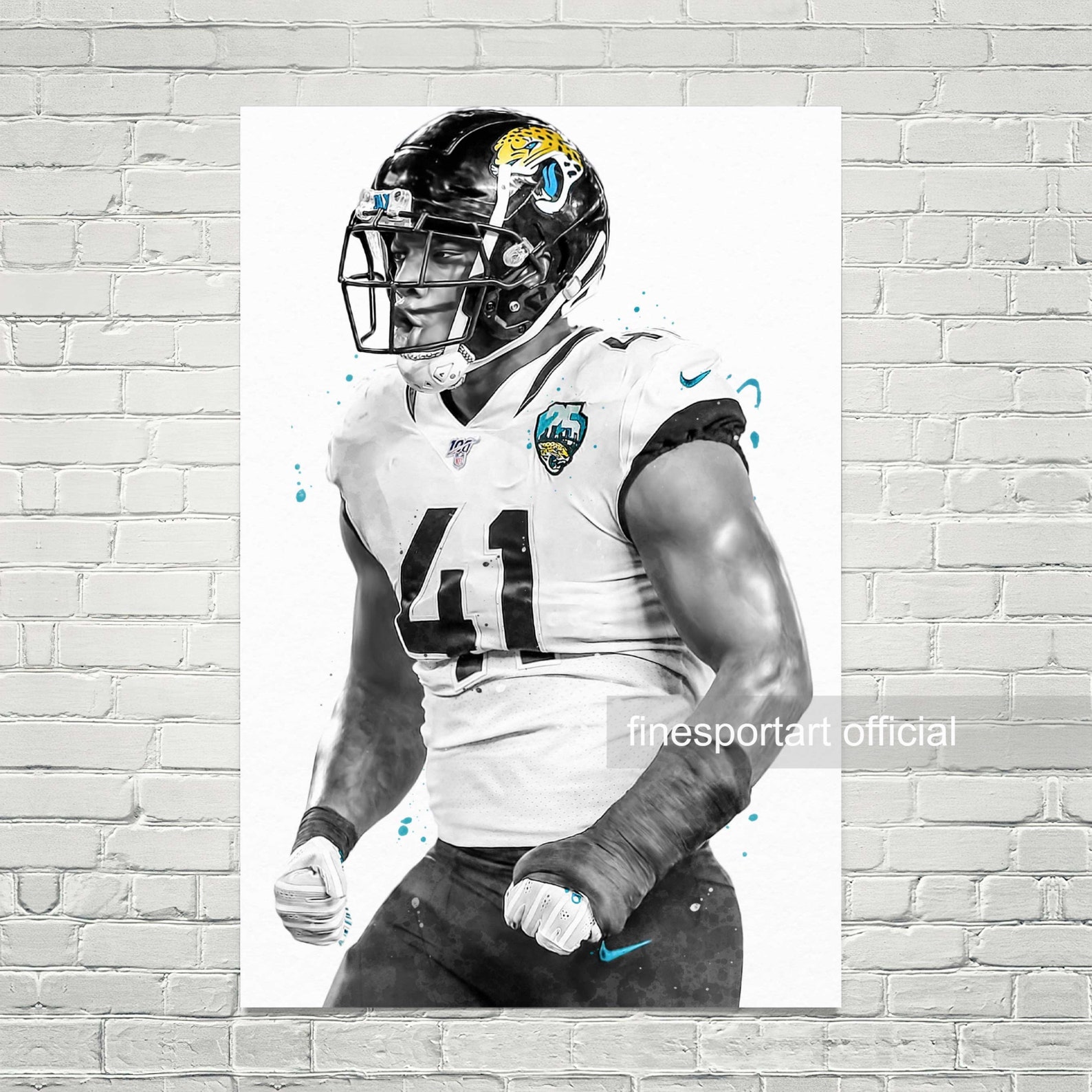 Josh Allen Jacksonville Poster Canvas Football Print Sports - Etsy